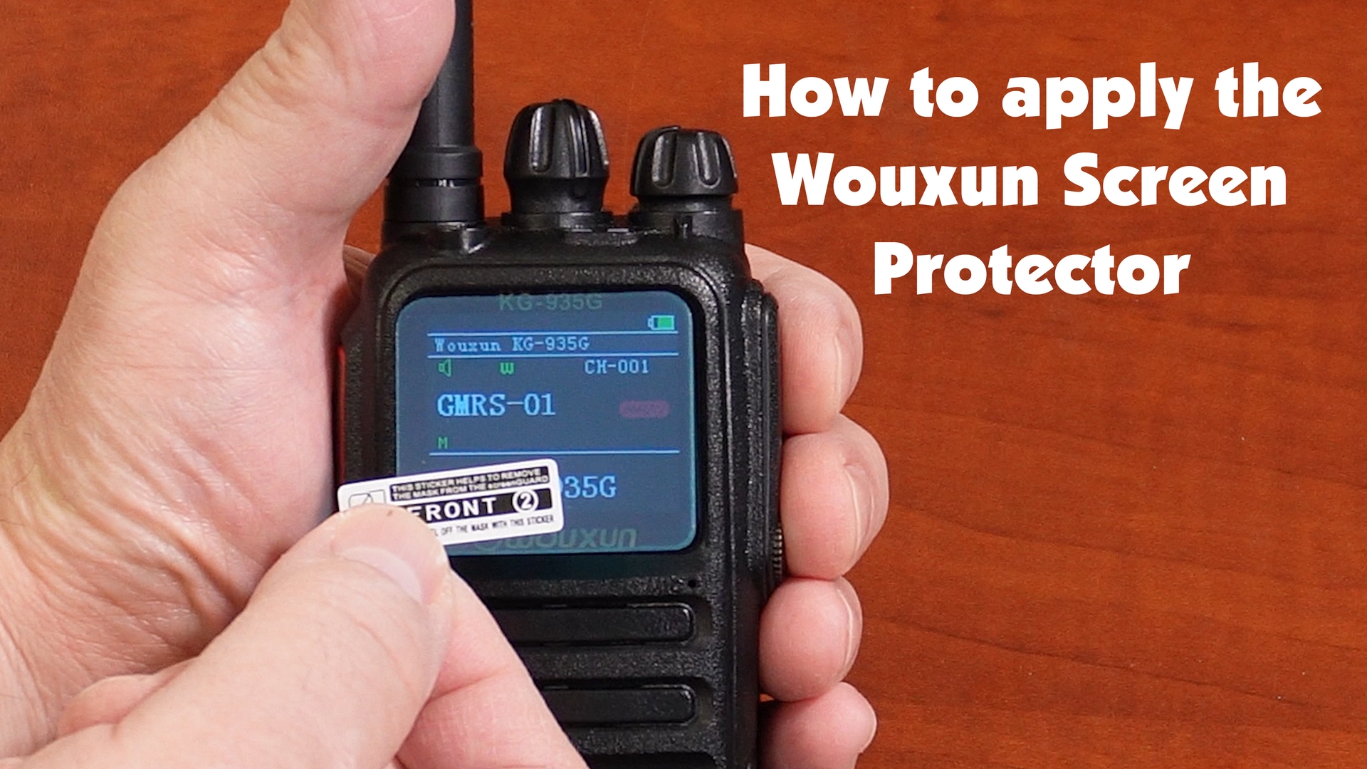 How to apply the Wouxun screen protector to your radio - Buy Two Way Radios