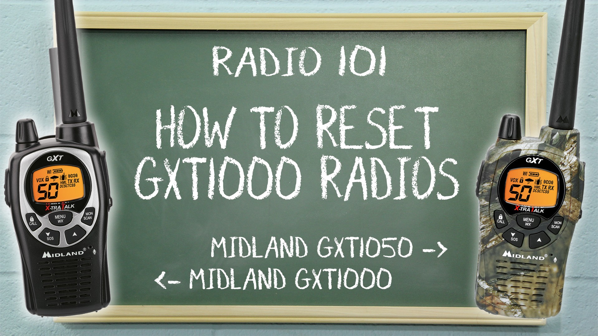 Radio 101 - How to Reset the Midland GXT1000 Series Radios - Buy Two ...