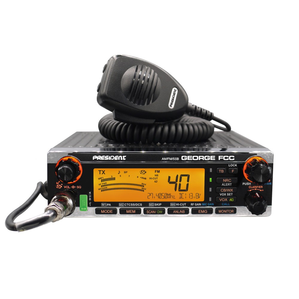 New President GEORGE FCC CB Radio Has AM, FM and SSB - Buy Two Way Radios