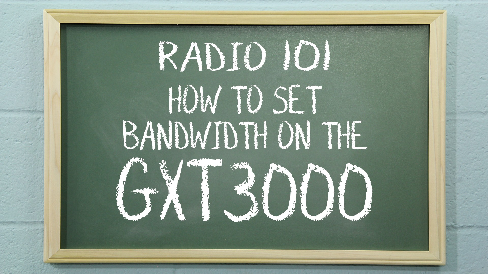 Radio 101 - How to Set Channel Bandwidth on the Midland GXT3000 - Buy ...